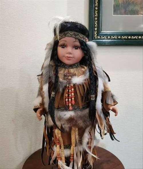 Кукла фарфоровая коллекционная "Индианка"