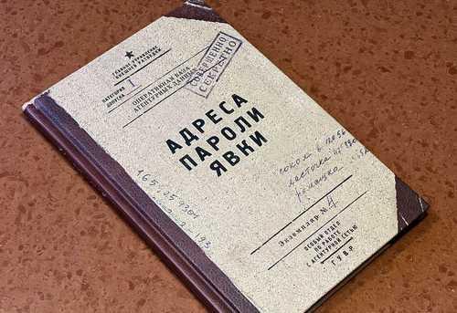 Записная книжка блокнот «Адреса Пароли Явки»