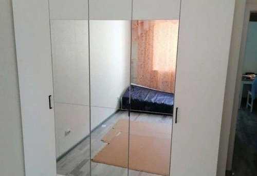 Шкаф Распашной (зеркала 450/2+500) белый