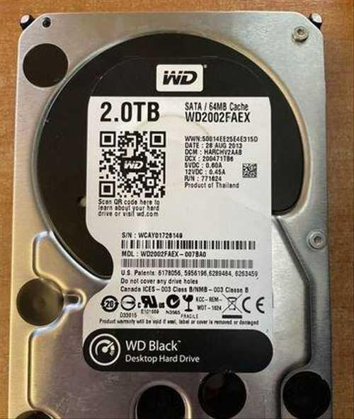 WD Black 2TB жесткий диск HDD 3.5"