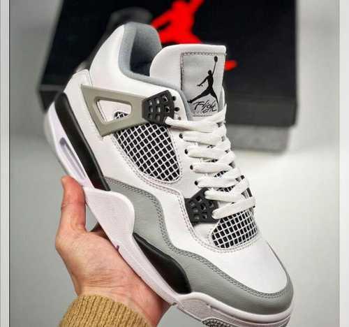 Nike Air Jordan 4 Retro Military Black Grey White Black