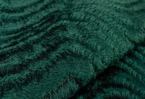 Ткань Бархат "Волна" зеленый цвет ритуал