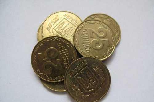 Монеты Украина 5 копеек, 10 копеек, 25 копеек