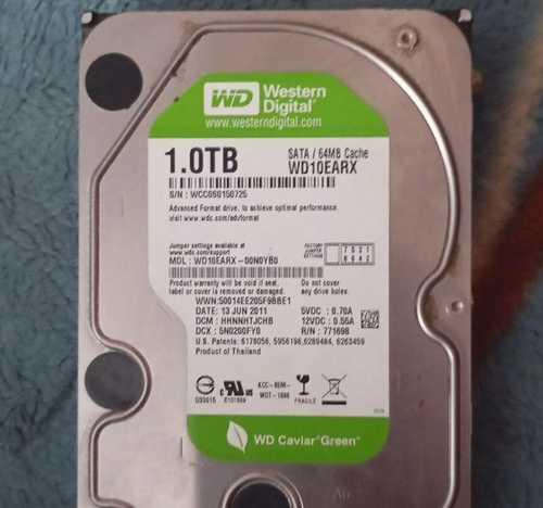 Жёсткий диск WD green 1tb