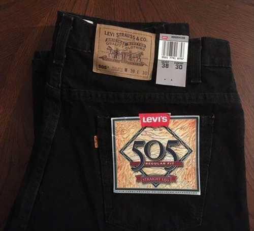 Джинсы Levis 505 black 38х30 made in USA винтаж