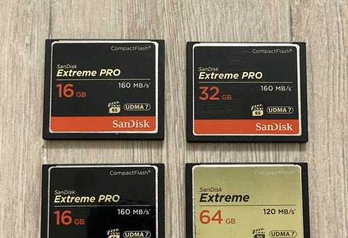 Карта памяти CF SanDisk Extreme Pro 16, 32, 64Гб