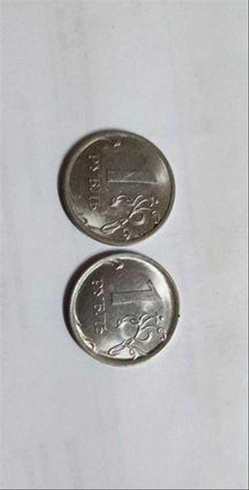 Монета 1 рубль брак