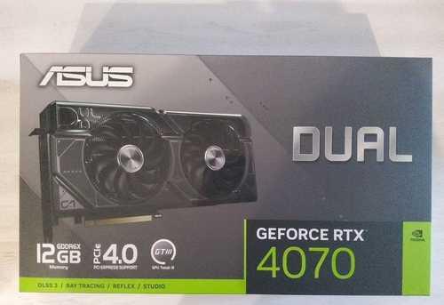 Видеокарта asus nvidia dual-RTX4070-12G новая