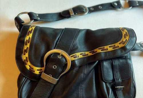 Сумка Dior Gaucho saddle натуральная кожа