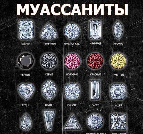 Сертифицированные Немецкие муассаниты до 15 карат 431ML606-261XN2044 03RI624