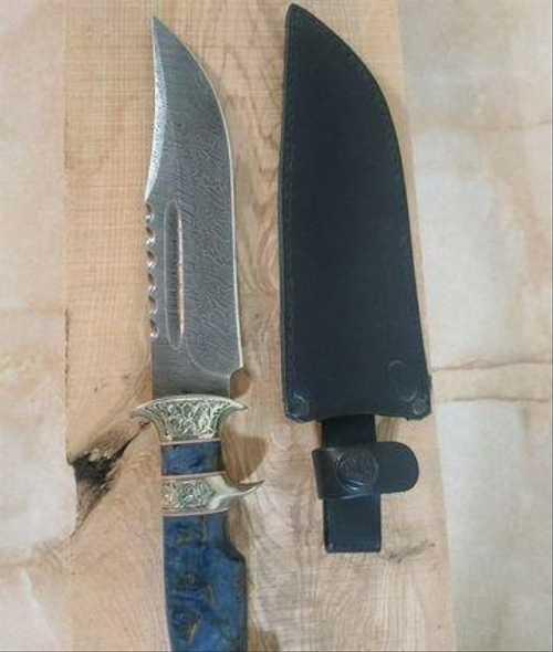 Нож охотничий из дамасской стали мини генерал