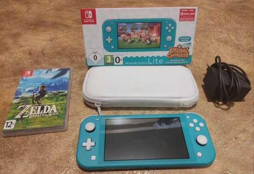 Nintendo switch lite + 3 игры