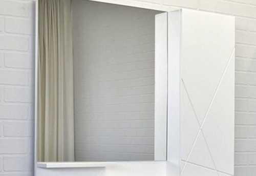 Зеркало-шкаф Comforty Мерано-90 белый матовый
