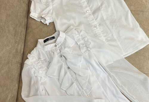 Белые нарядные школьные блузки 140-146