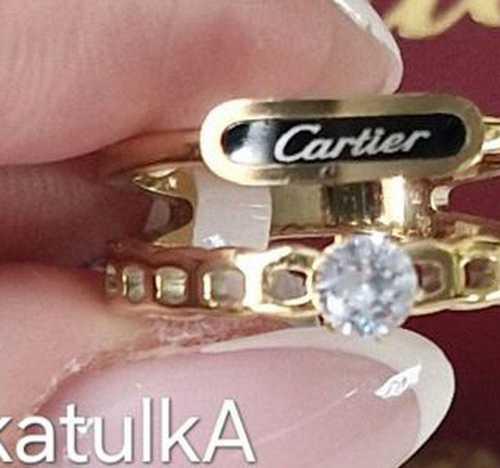 Cartier кольцо цвет золото