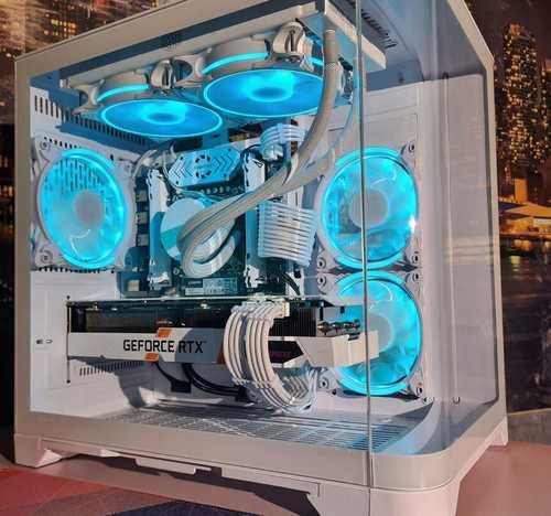Белый игровой пк Intel i5 RTX 3060 ti 12gb