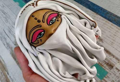 Маска из нат кожи на стену Native Mask
