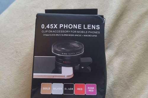 Макрокамера 0,45x phone lens
