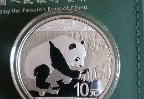 10 юаней Панда 2016г.серебро 999пр