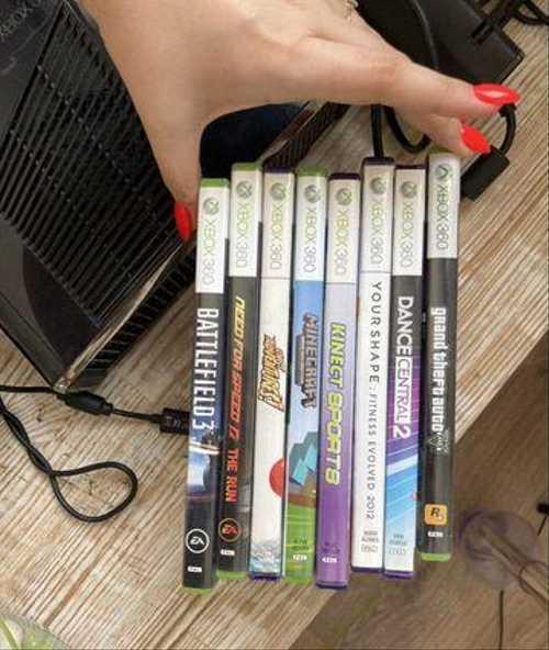 Xbox 360s + kinect+ 2 джойстика