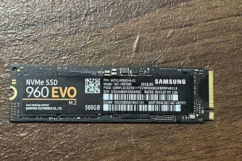 Samsung 960 EVO M.2 500 гб