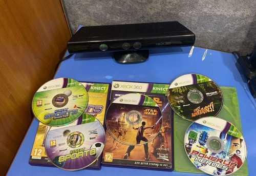 Microsoft Kinect Xbox 360 + игры (описание)