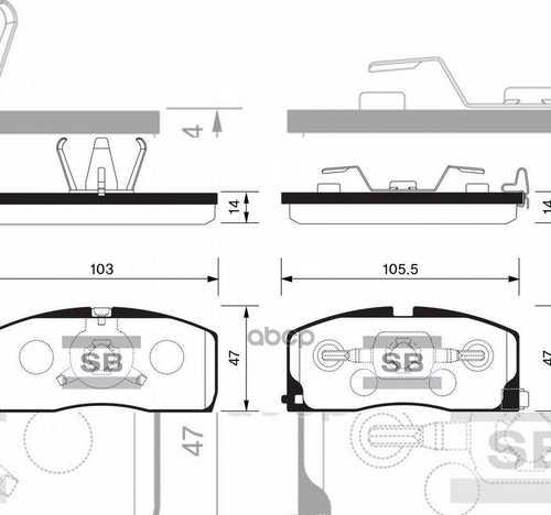 Колодки тормозные передние Sangsin G5019, 935321