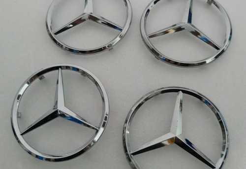 4шт значки Mercedes для колпаков литых дисков