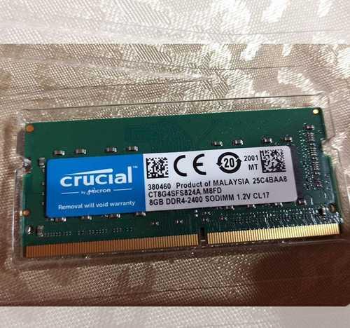 Оперативная память ddr4 sodimm crucial 8gb