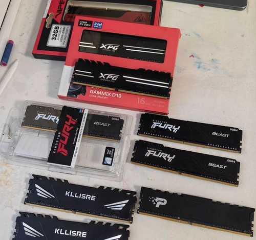 Kingston fury, xpg DDR4 16Gb 32Gb 3200 3600Mhz