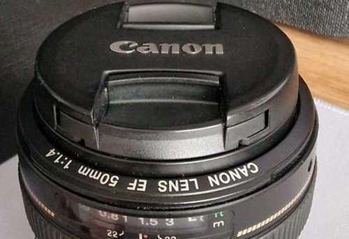 Объектив Canon EF 50 mm 1.4