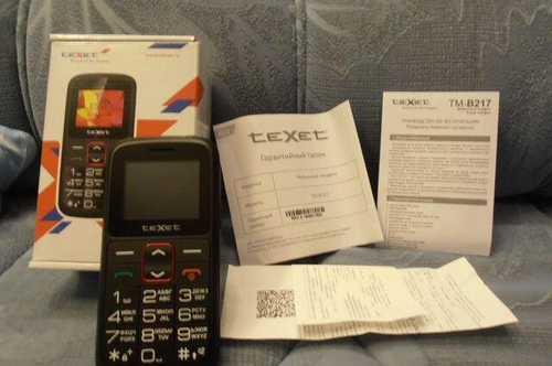 Кнопочный телефон Texet TM-B217 2sim карты