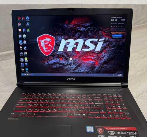 Игровой ноутбук msi 17.3 i7 gtx1050