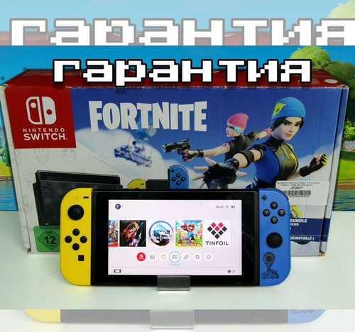 Прошитый Nintendo Switch Fortnite edition +128Gb S