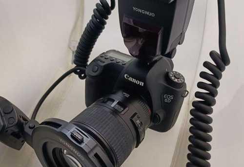 Фотоаппарат Canon 6D+Canon100mm F2,8 USM+YN24EX