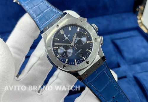 Часы мужские Hublot Хронограф механика синие