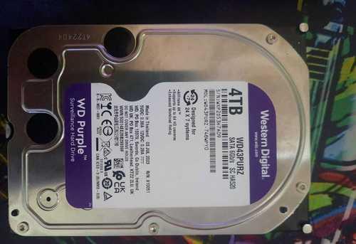 4 тб Внутренний жесткий диск WDPurple