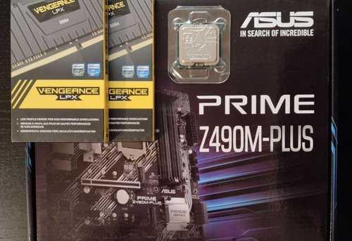 Комплект i5-10600k/Asus z490m/Corsair 2400 16Gb