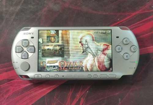 Sony psp 3008 silver прошита+32гб