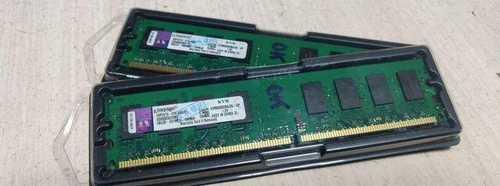 Озу 4 Гб DDR2/2 шт*2 Гб/Kingston/PC6400/CL6/800Мгц