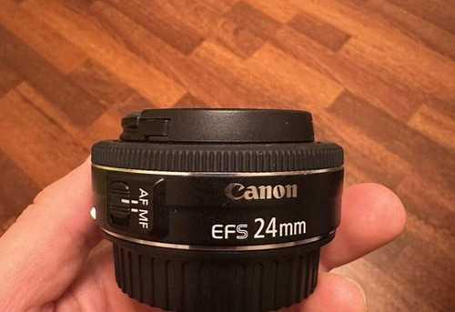 Объектив canon ef s 24mm f 2.8 stm