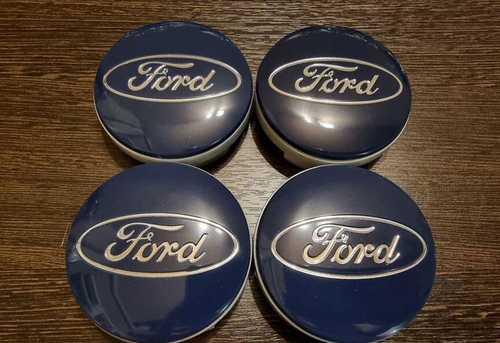 Колпачки на литые диски Ford 54мм синий