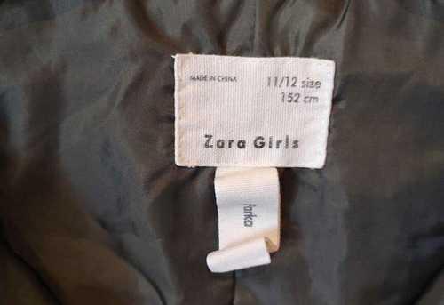 Куртка парка для девочки Zara б/у рост 152