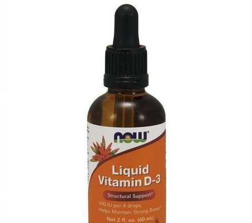 Витамины NOW Liquid Vitamin D-3 60 мл