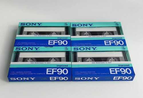 Аудиокассеты запечатанные sony EF 90 (япония )