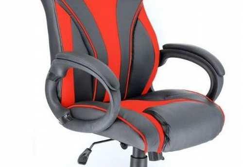 Компьютерное кресло игровое красно-серо-черное