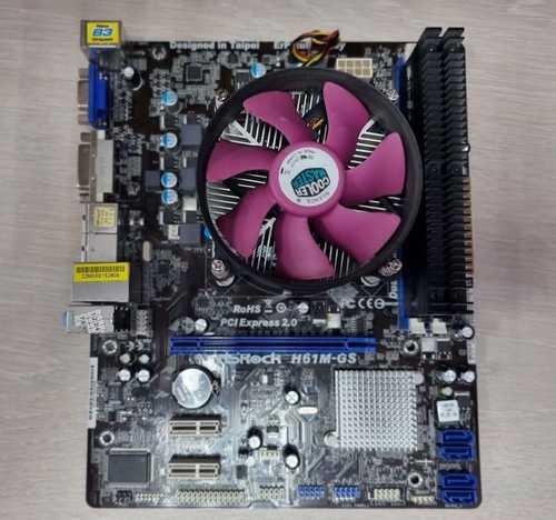 Связка intel i3 2100 /lga 1155/Asrock H61M-GS/4gb