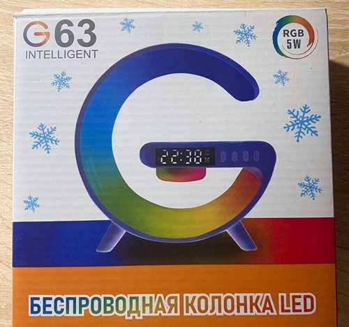 Беспроводная колонка LED с часами