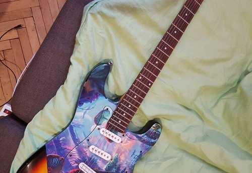 Электрогитара Phil Pro Stratocaster с принтом