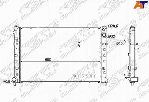 Радиатор охлаждения Мазда MPV 99-03 2.5/3.0 бачки